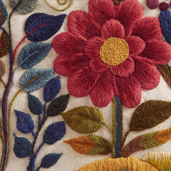 Lady Anne’s Flowers Crewel Embroidery Kit – The Crewel Work Company