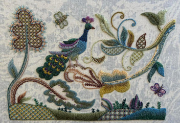 Jacobean Peacock Crewel Embroidery Kit – The Crewel Work Company