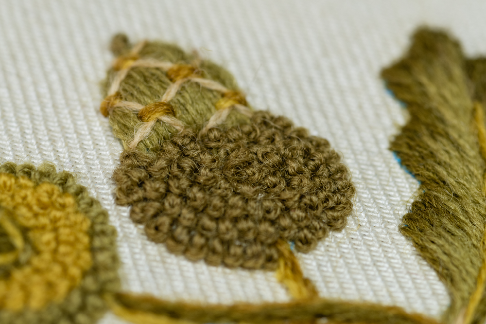 Elizabethan Acorn Kit | The Crewel Work Company