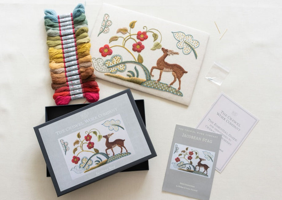 Jacobean Stag Kit | The Crewel Work Company