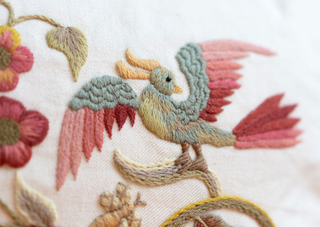 Phoenix & Tree Crewel Embroidery Kit | The Crewel Work Company