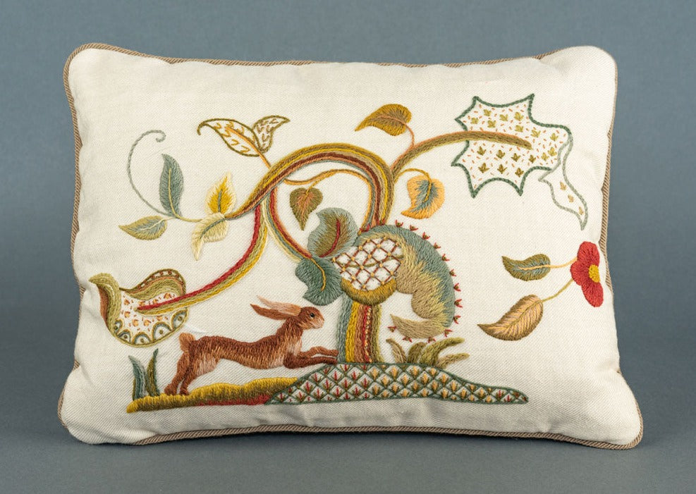 Running Hare Crewel Embroidery Kit | The Crewel Work Company